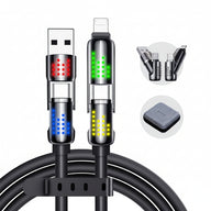 240W 4-in-1 USB-C Fast Charging Cable | Durable, 2.4A/5A