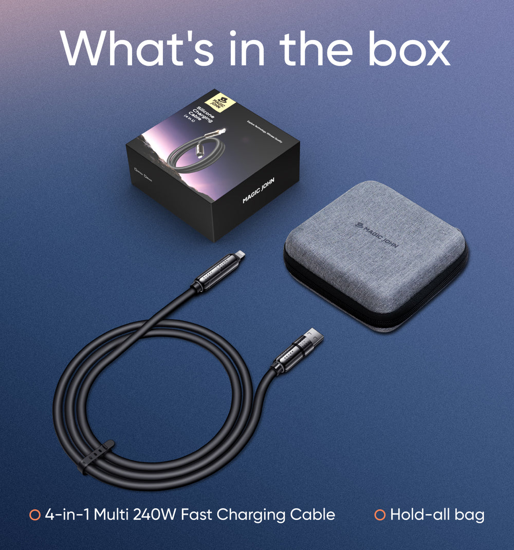 MAGIC JOHN 4-in-1 USB Charging Cable mFish fast charging